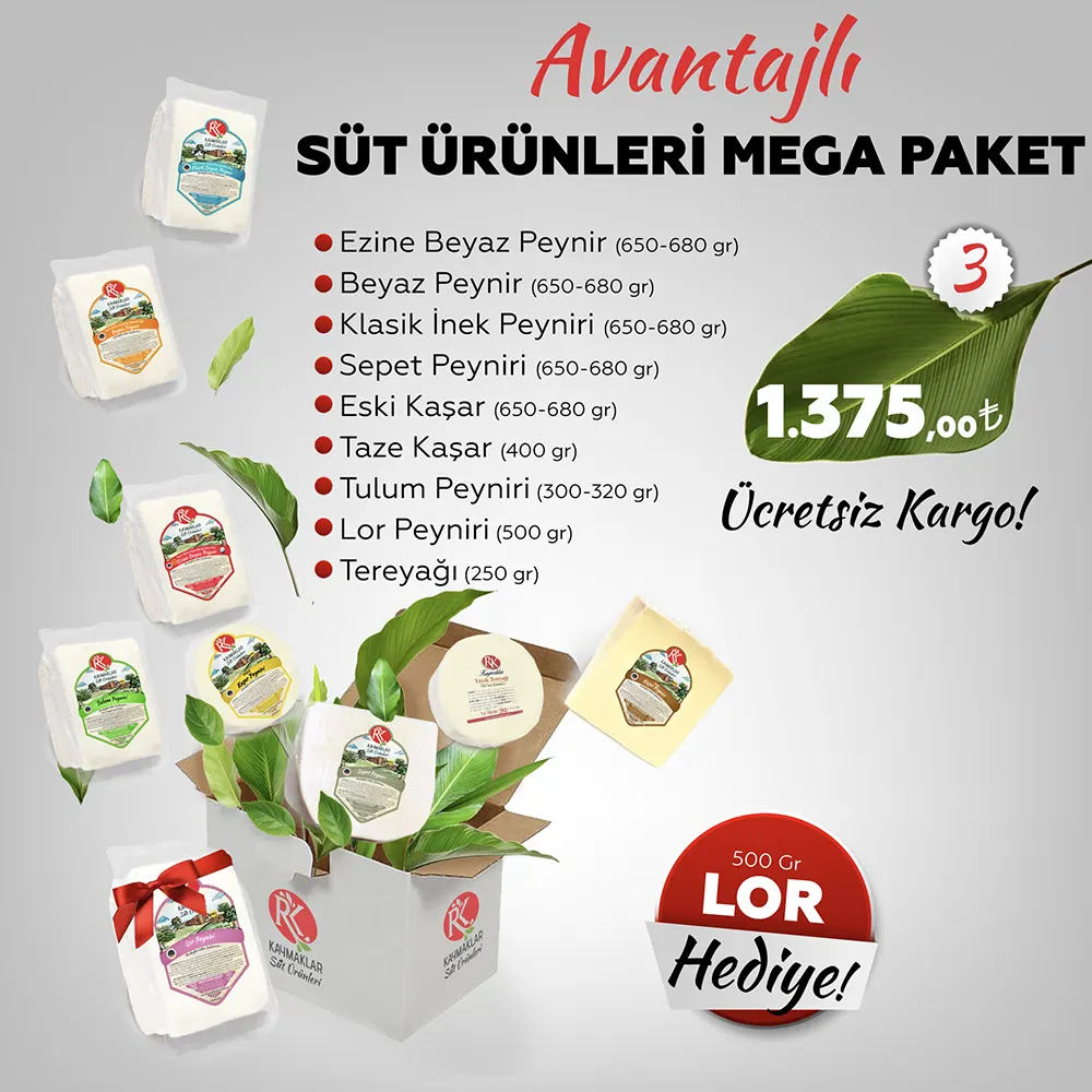 Avantajlı Süt Ürünleri Mega Paket - Kaymaklar Peynircilik